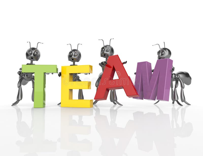 Cartoon Ants Carrying Apple Stock Illustration - Illustration of ...