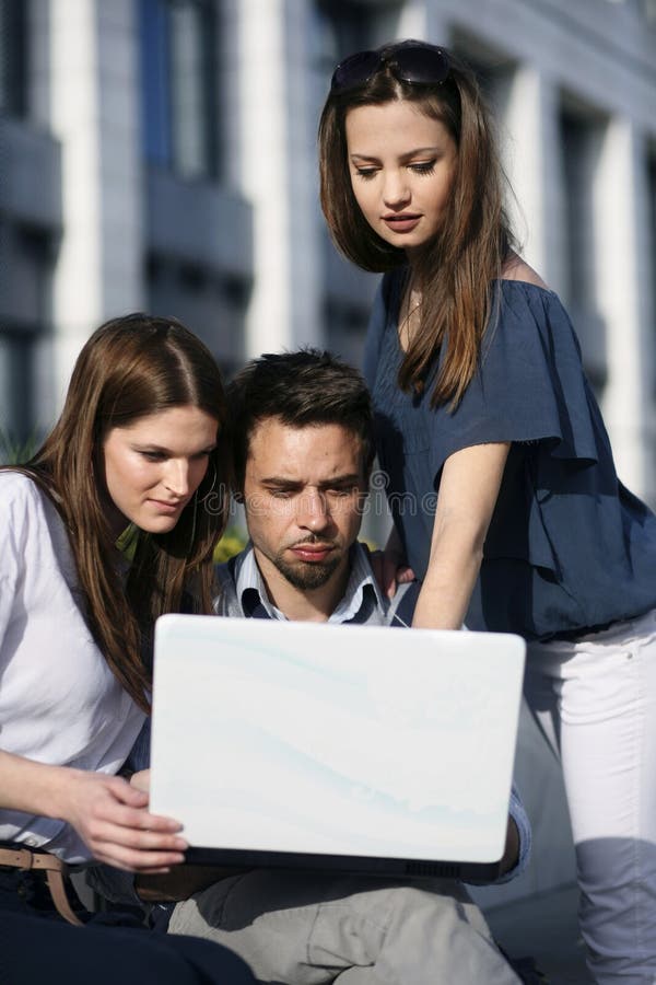 Team work stock image. Image of laptop, persons, project - 19222625