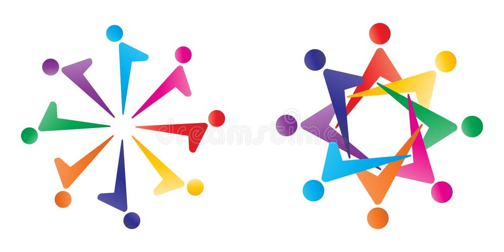 Round Colorful Logo Team Work Stock Illustrations – 257 Round Colorful ...