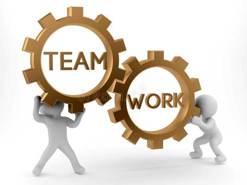 Team work stock illustration. Illustration of render - 23784638