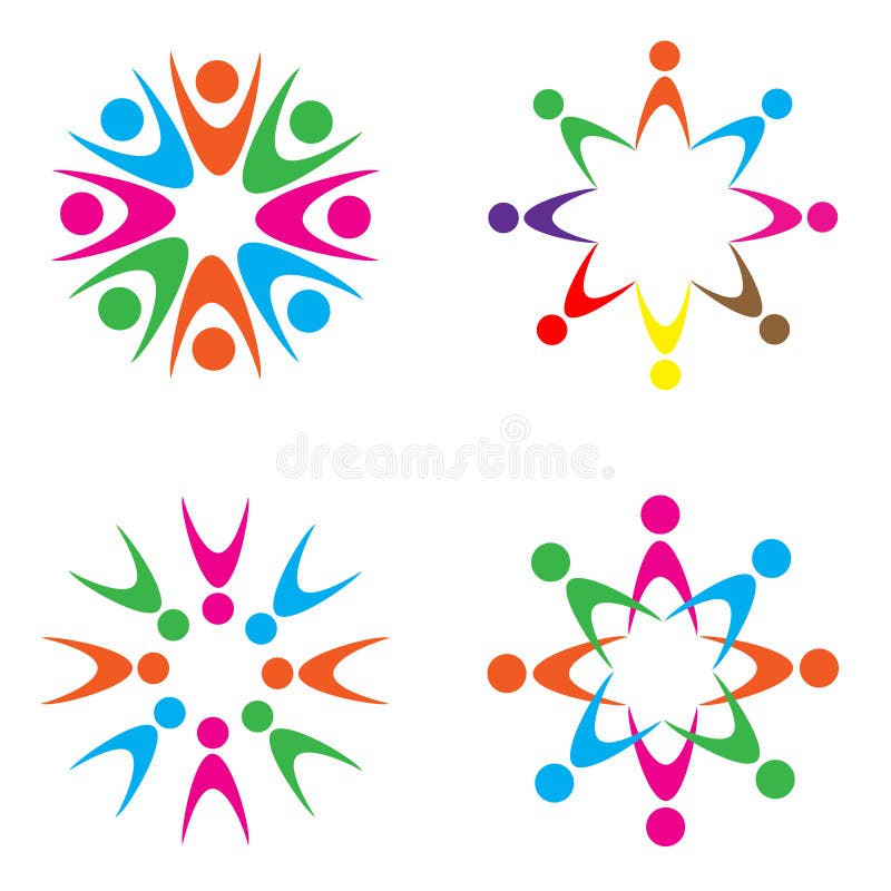 Team Work Logo Design, Circle People Abstract, Modern Business ... Team Work Logo Design, Circle People Abstract, Modern Business ...