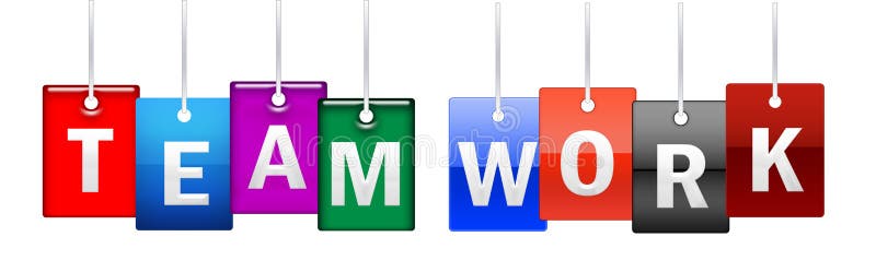 Team work banner board stock illustration. Illustration of concept ...