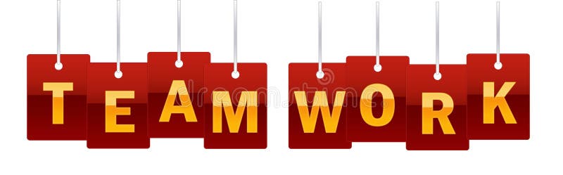 Team work banner board stock illustration. Illustration of board ...
