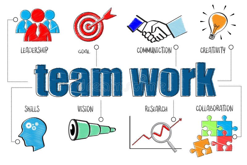 Team work concept stock vector. Illustration of concept - 100509676