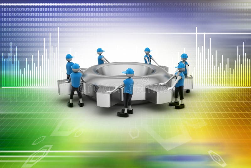 Team work concept stock illustration. Illustration of perfection - 42312506