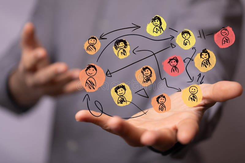 A Team Work Connection Digital Concept Stock Image - Image of network ...