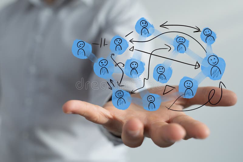 A Team Work Connection Digital Concept Stock Image - Image of contact ...