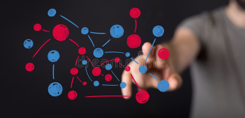 A Team Work Connection Digital Concept Stock Photo - Image of internet ...