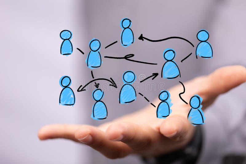 A Team Work Connection Digital Concept Stock Photo - Image of social ...