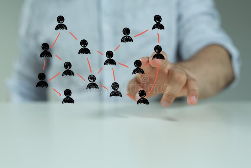 A Team Work Connection Digital Concept Stock Image - Image of group ...