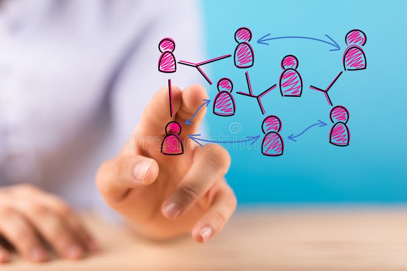 A Team Work Connection Digital Concept Stock Photo - Image of ...
