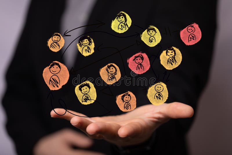 A Team Work Connection Digital Concept Stock Photo - Image of work ...