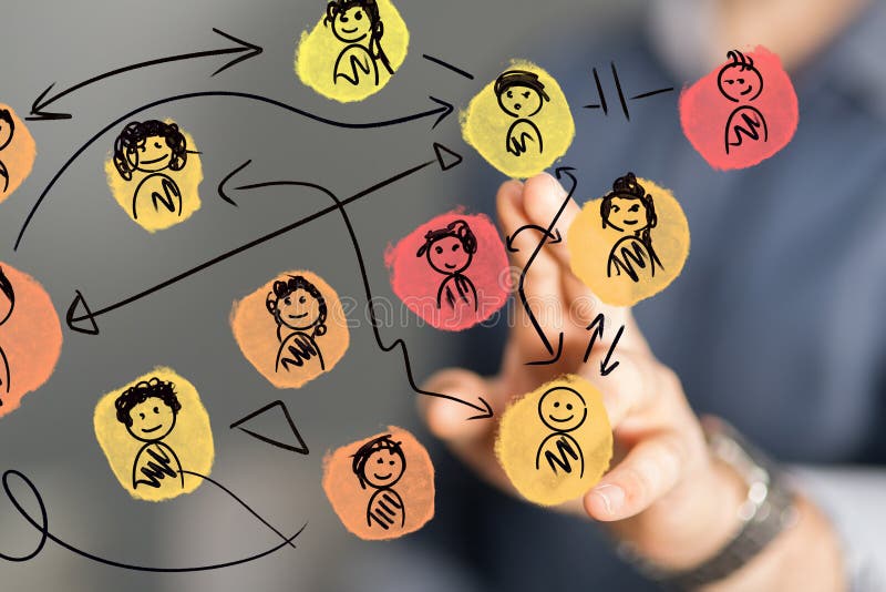 A Team Work Connection Digital Concept Stock Photo - Image of work ...