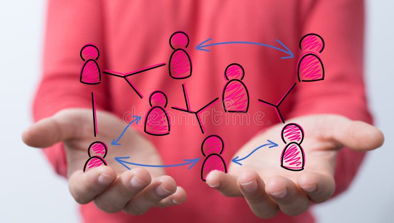 A Team Work Connection Digital Concept Stock Photo - Image of teamwork ...