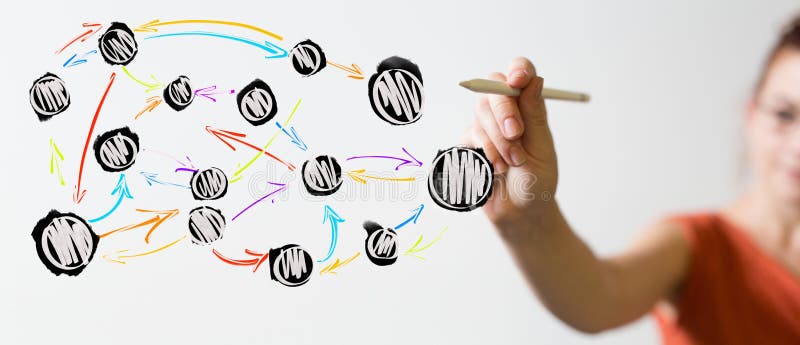 A Team Work Connection Digital Concept Stock Image - Image of teamwork ...