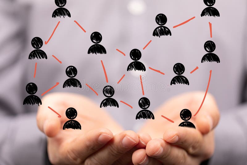 A Team Work Connection Digital Concept Stock Image - Image of network ...