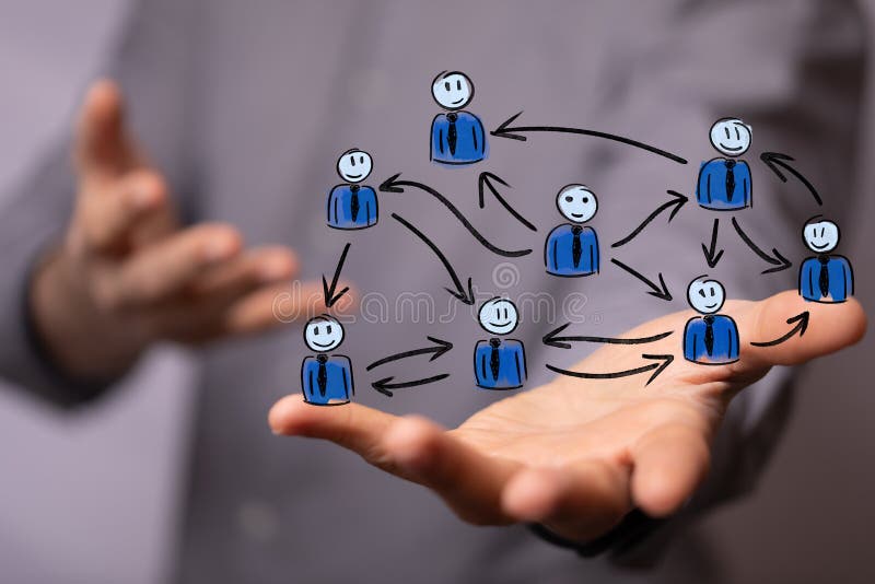 A Team Work Connection Digital Concept Stock Image - Image of blue ...