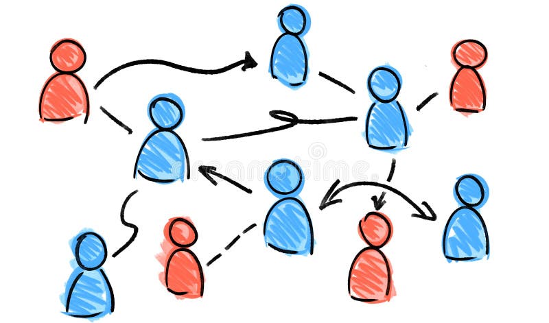 A Team Work Connection Digital Concept Illustration Stock Illustration ...