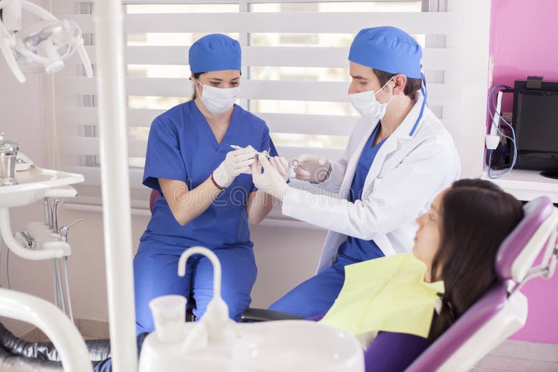 Team Work at the Dentist Office Stock Image - Image of medical, clinic ...