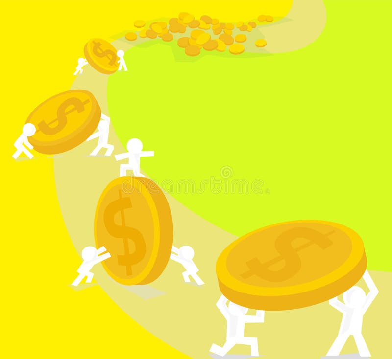 Team work stock illustration. Illustration of money, group - 64305048