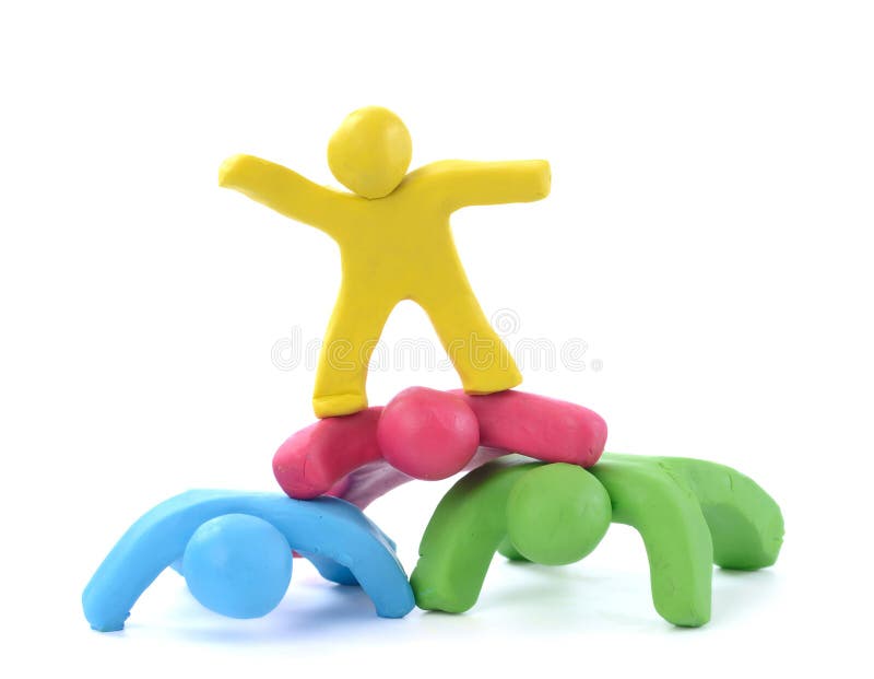 Team work four colorful stock image. Image of pyramid - 25235461