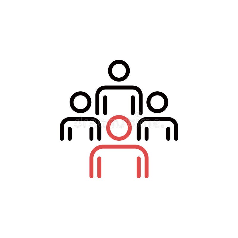 Team Work Team Friend Leader Outline Icon, Logo, and Illustration Stock ...