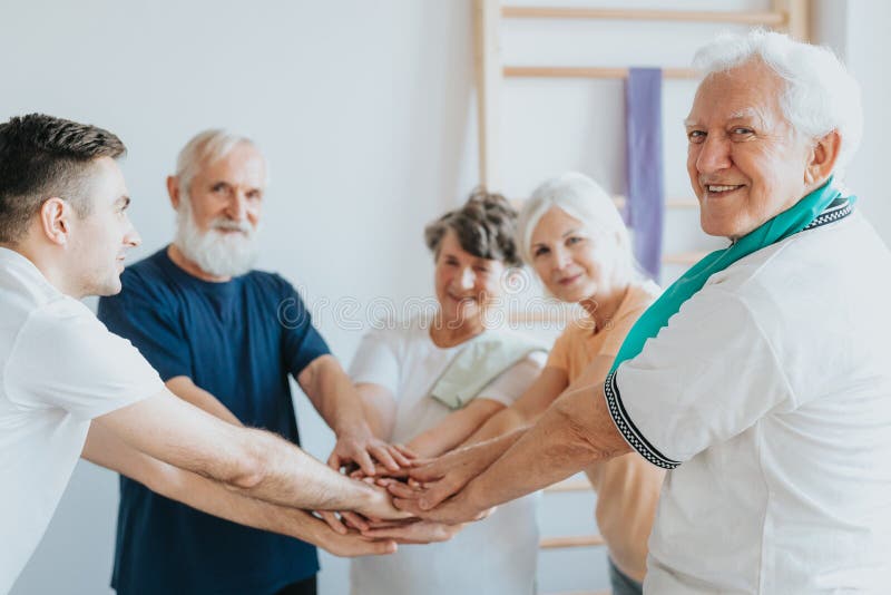 Team work stock image. Image of strenghten, team, senior - 193045087