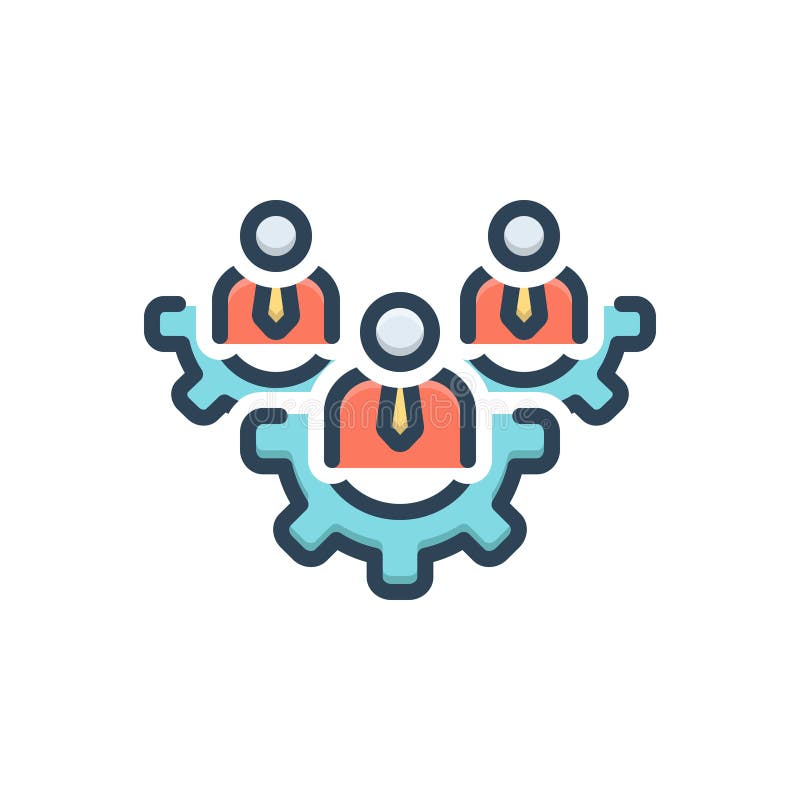 Color Illustration Icon for Team Work, User and Corporate Stock ...