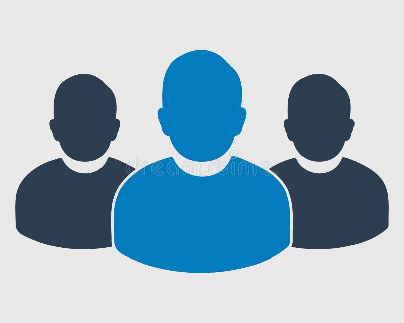 Team Work Icon. a Number of People Behind the Leader Stock Vector ...