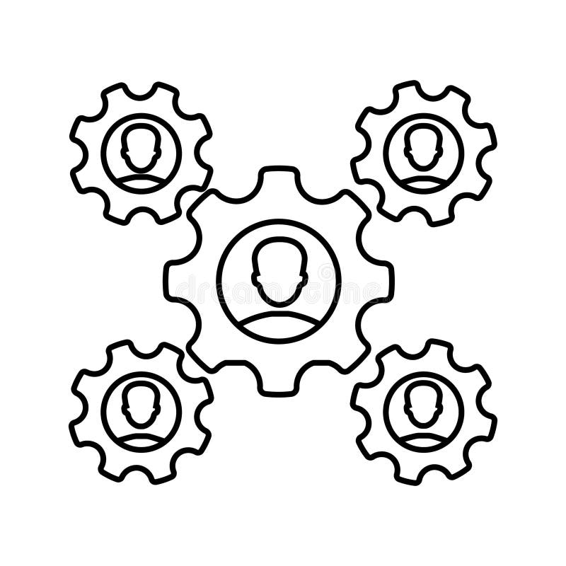 Team Work Icon Vector Set. Development Illustration Sign Collection ...