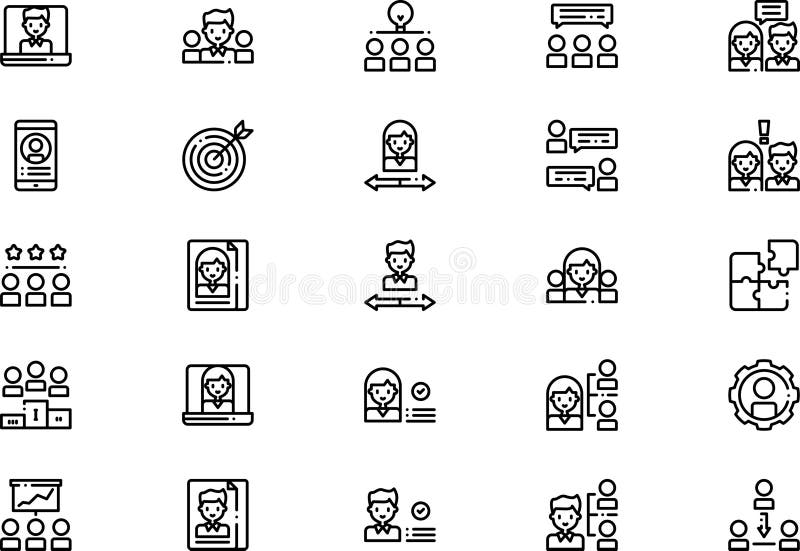 Team Work Icons Collection is a Vector Illustration with Editable ...