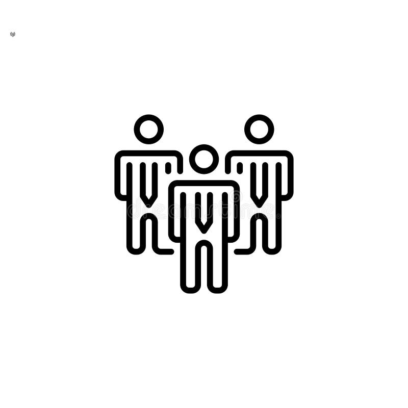 Team Work Leader Outline Icon, Logo, and Illustration Stock Vector ...