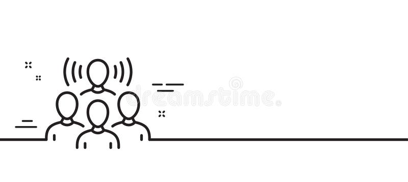 Squad Line Icon. Team Work Sign. Vector Stock Vector - Illustration of ...