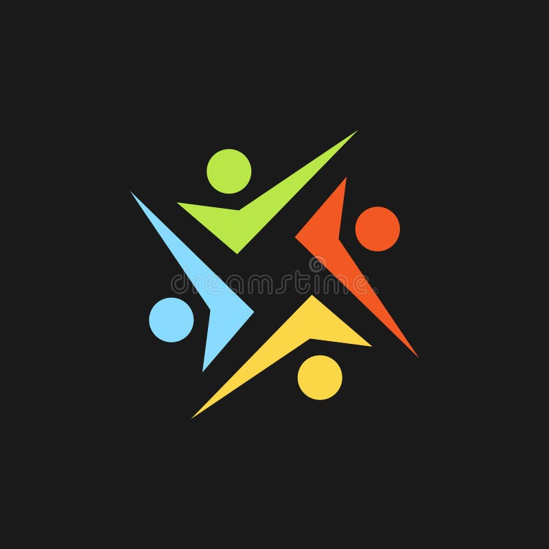 Team Work Logo Design Element Vector with Creative Concept Stock Vector ...