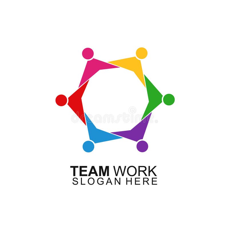 Team Work Logo Design stock illustration. Illustration of human - 182443090