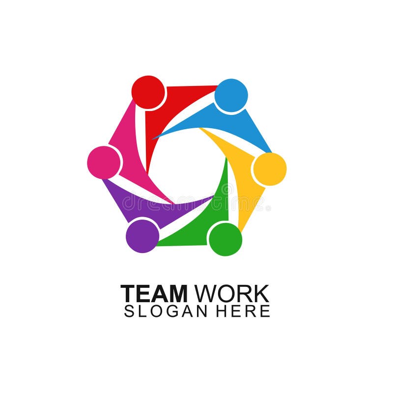 Team Work Logo Design stock vector. Illustration of person - 182443136