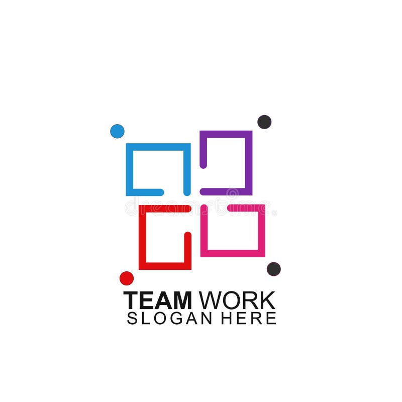 Team Work Logo Design stock vector. Illustration of society - 182443149