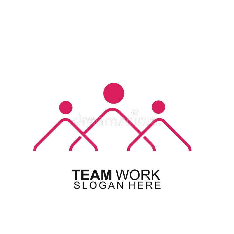 Team Work Logo Design stock illustration. Illustration of brainstorm ...