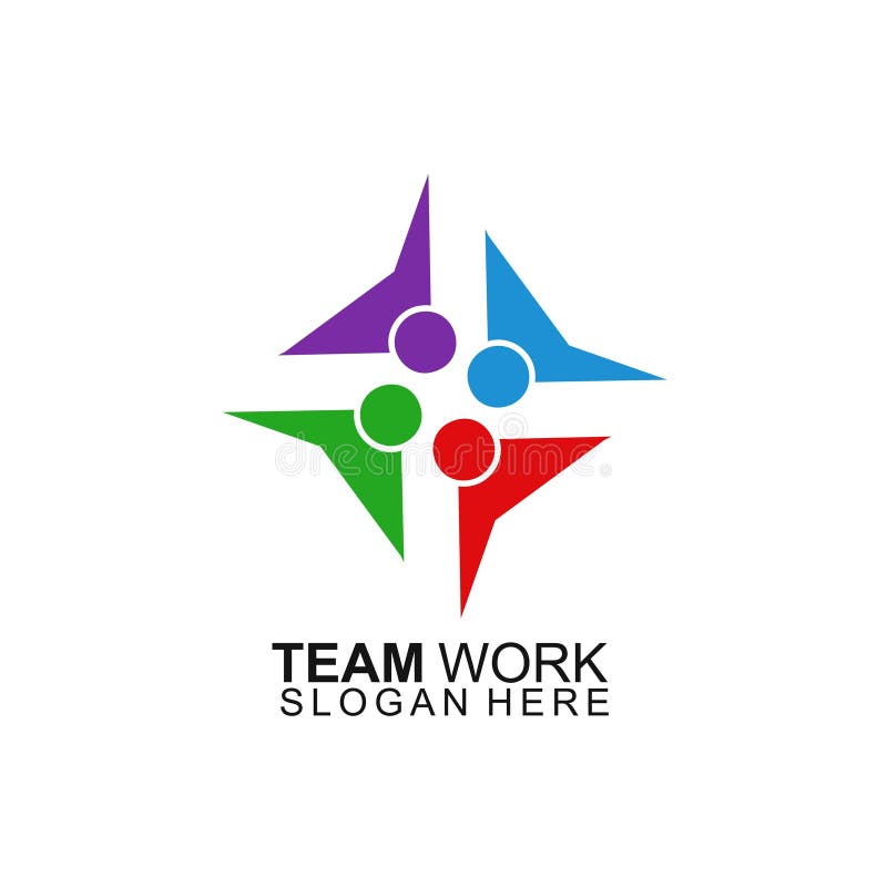 Team Work Logo Design. Social Network Family Friends Icon Stock ...