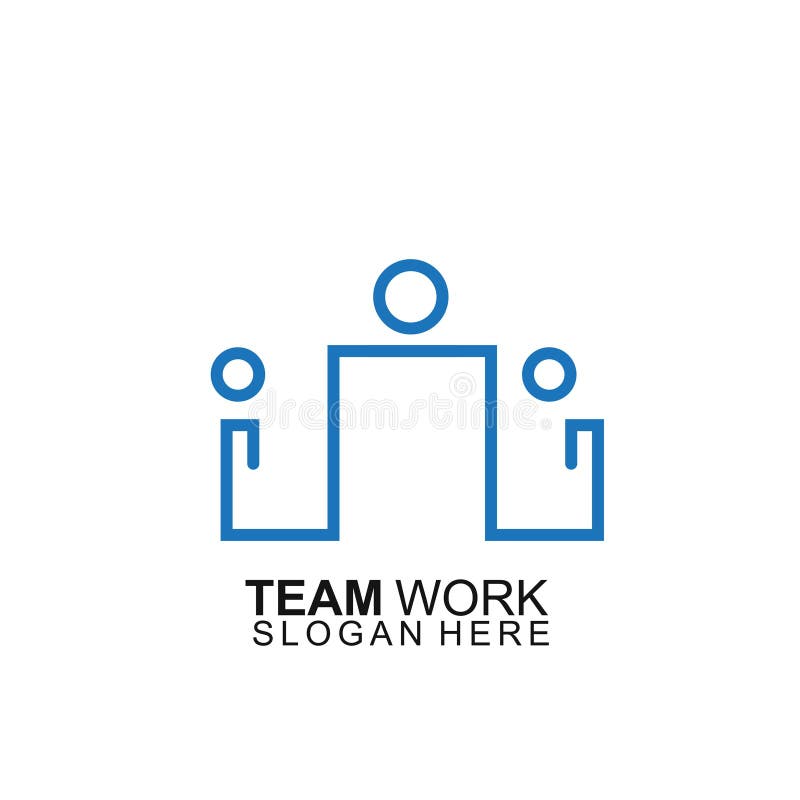 Team Work Logo Design stock vector. Illustration of design - 182443234