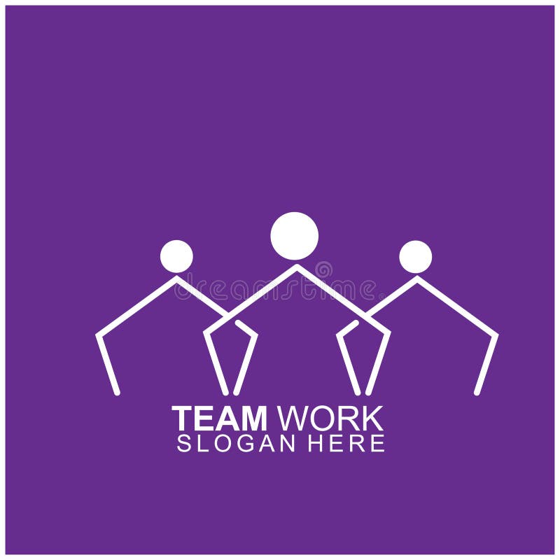 Team Work Logo Design stock illustration. Illustration of humanity ...