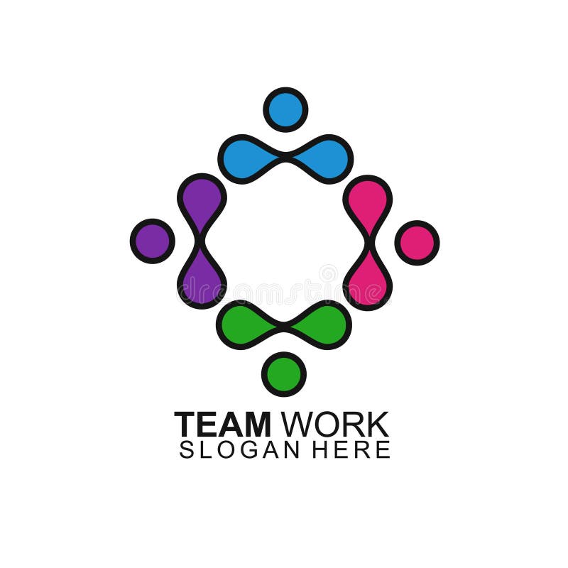 Team Work Logo Design stock vector. Illustration of together - 182443431