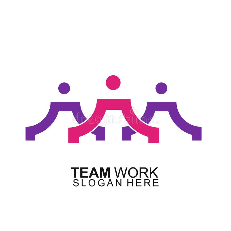 Team Work Logo Design. Social Network Family Friends Icon Stock Vector ...