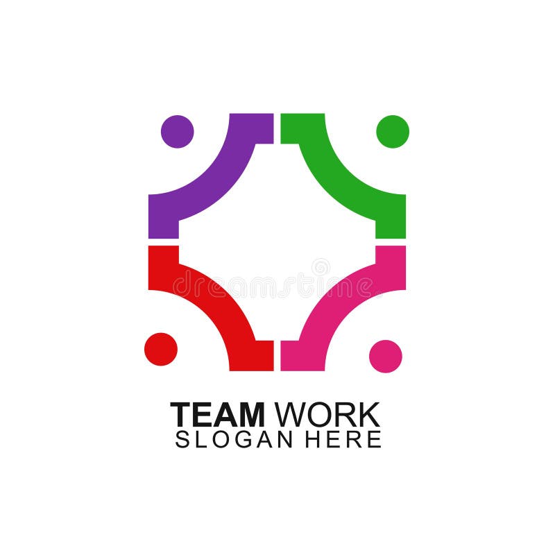 Team Work Logo Design. Social Network Family Friends Icon Stock ...
