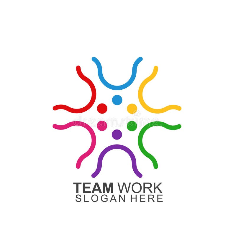 Team Work Logo Design stock vector. Illustration of icon - 182443486