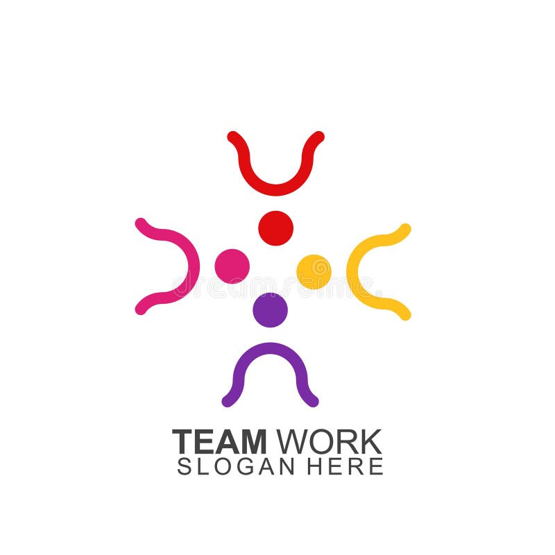 Team Work Logo Design stock vector. Illustration of person - 182443136