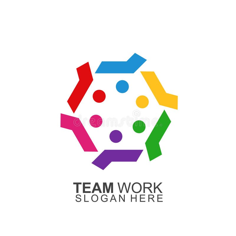 Team Work Logo Design stock vector. Illustration of association - 182445846