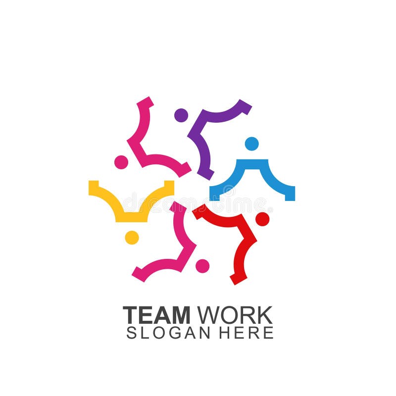 Team Work Logo Design stock vector. Illustration of concept - 182444504