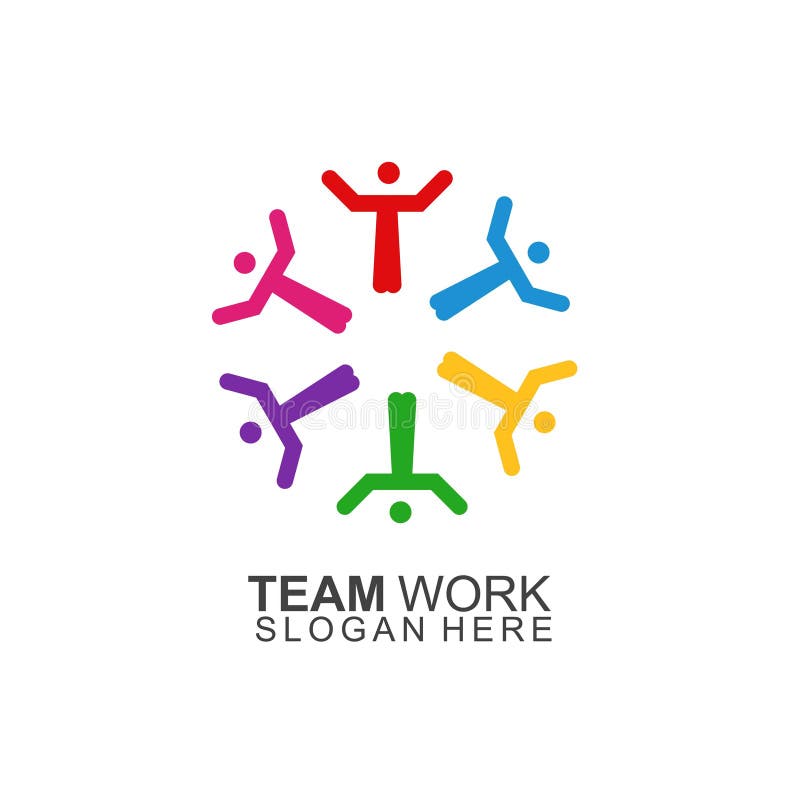 Team Work Logo Design stock vector. Illustration of symbol - 182445779