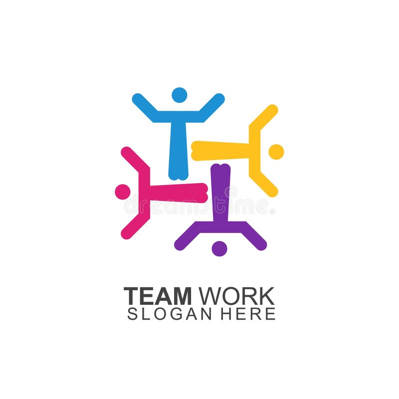 Team Work Logo Design stock vector. Illustration of group - 182445794